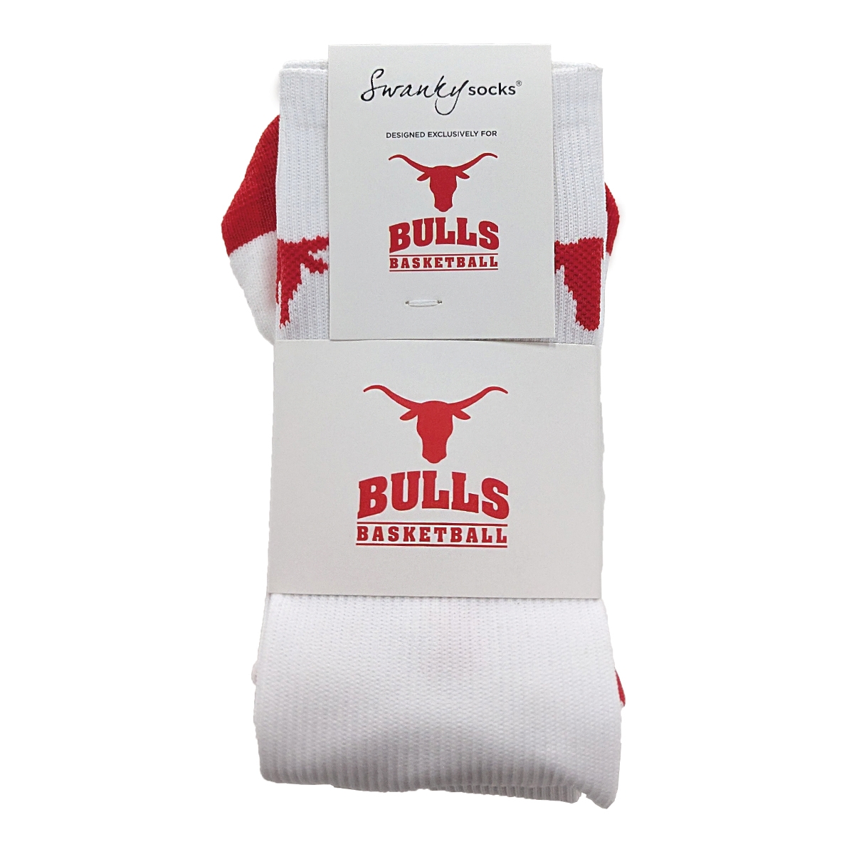 Inner West Bulls by DKM Blue. Bulls Unstoppabull Socks - Pack of 2 - White